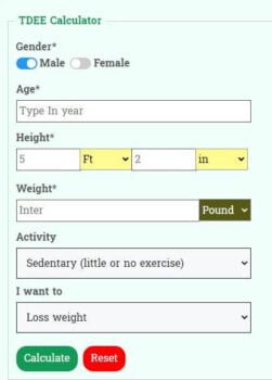 TDEE Calculator - Calculate your total daily energy expenditure